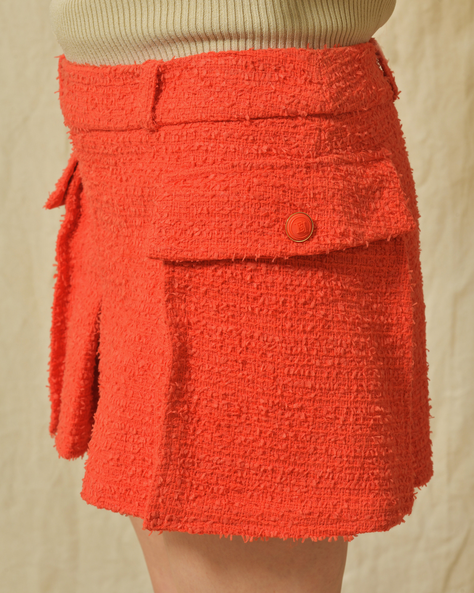 Jupe courte orange Elisabetta Franchi